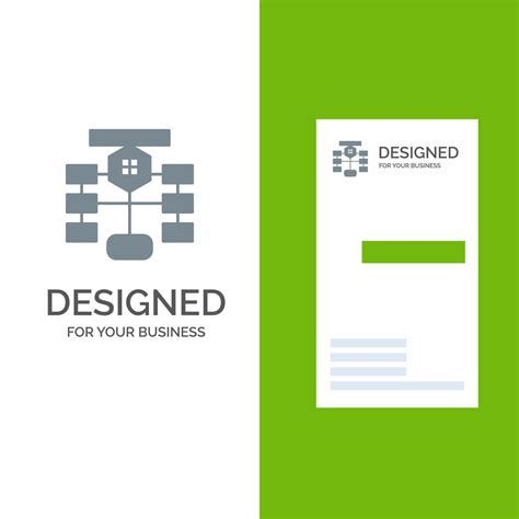 Flowchart Flow Chart Data Database Grey Logo Design And Business Card