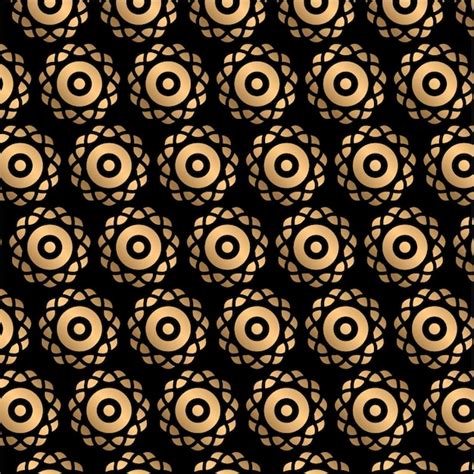 Premium Vector Vector Rounded Golden Pattern Design