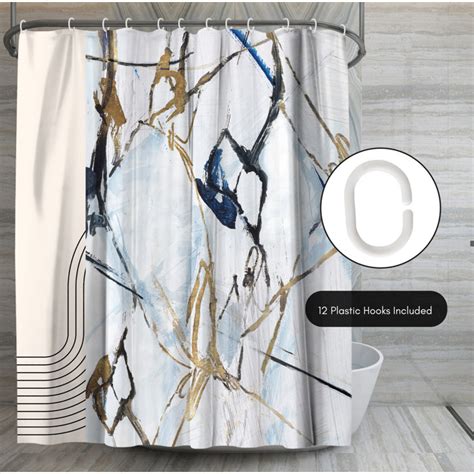 The Twillery Co ® Abstract Shower Curtain Moonstruck By Pi Creative Art