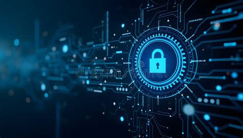 Secure Network Infrastructure Visualization Cybersecurity Art Stock Illustration