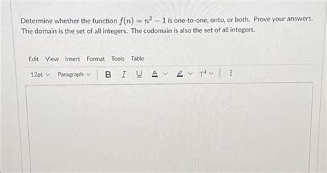 solved determine whether the function f n n2−1 is