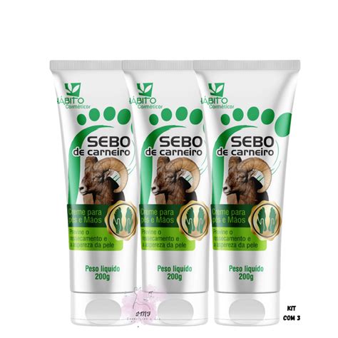 Kit Creme Hidratante Para P S E M Os Sebo De Carneiro H Bito Cosm Ticos Shopee Brasil
