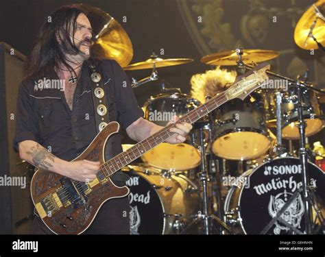 Lead Singer Lemmy Performs With His Band Motorhead On Stage At The