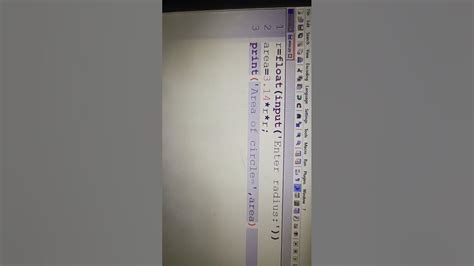 Area Of Circle Using Python Shorts Yt Youtube Akraushan