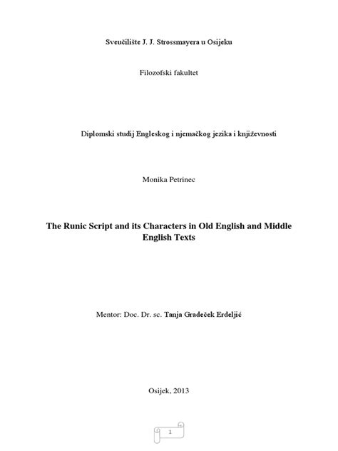 The Runic Script And Its Characters In Old English And Middle English Texts Pdf Runes Danelaw