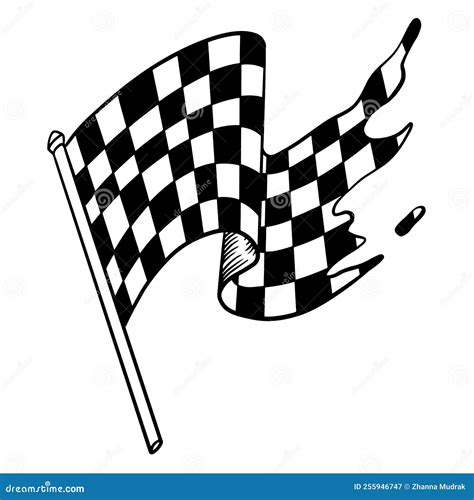Race Flag Symbol Icon Vector Illustration Checkered Flag Icon Stock Vector Illustration Of