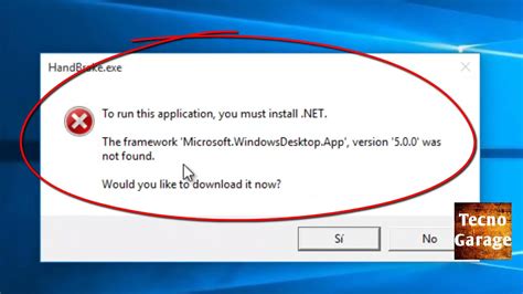 Solucion Error The Framework Microsoft WindowsDesktop App Version