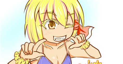 東方 日焼けしたルーミア自機キャラ抜擢おめ！！！（言うだけならタダ 黒須ぷれnanoのイラスト Pixiv