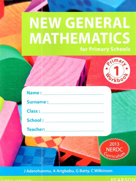 Pearson Nigeria New General Mathematics For Primary Workbook 1