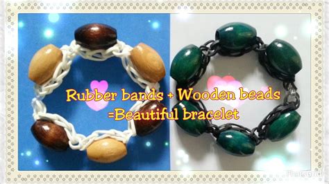Loom Bands Wooden Beads Bracelet Rainbow Loom Tutorial Original Design