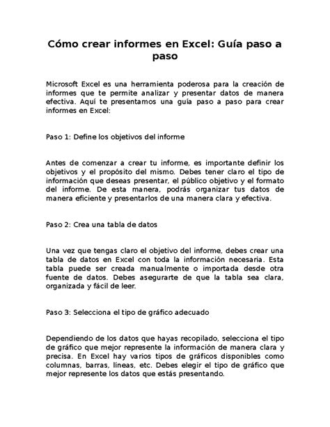 Cómo Crear Informes En Excel Cómo Crear Informes En Excel Guía Paso A Paso Microsoft Excel Es