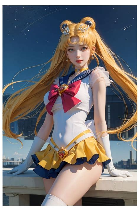 Ai로 생성한 세일러문 세일러 문츠키노 우사기 반실사 느낌 이미지만들기 Sailor Moon Cosplay Sailor