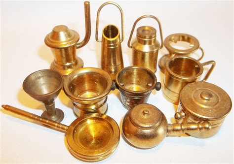 Lot 10 Brass Miniature Vintage Collectible