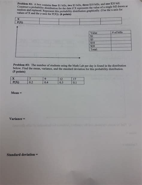 solved problem 2 a box contains four 1 bills two 5