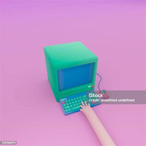 3d 렌더링 3d 그림 키보드 마우스 및 손에 키에 손으로 컴퓨터 3차원 형태에 대한 스톡 사진 및 기타 이미지 3차원 형태 데스크탑 컴퓨터 만화 Istock