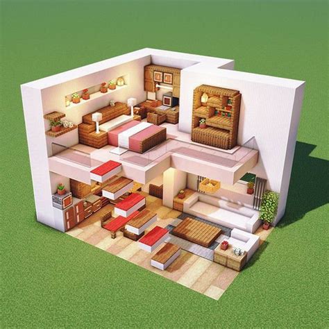 Илея для интерьера в майнкрафте Easy Minecraft Houses Minecraft Room