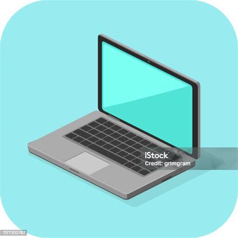 플랫 아이소메트릭 랩톱 컴퓨터 벡터 아이콘 3차원 형태에 대한 스톡 벡터 아트 및 기타 이미지 3차원 형태 개념 개념과