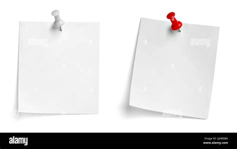 Note Paper Push Pin Message Red White Black Stock Photo Alamy