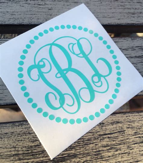 Monogram Decal Vinyl Decal Initials Monogram Sticker Car