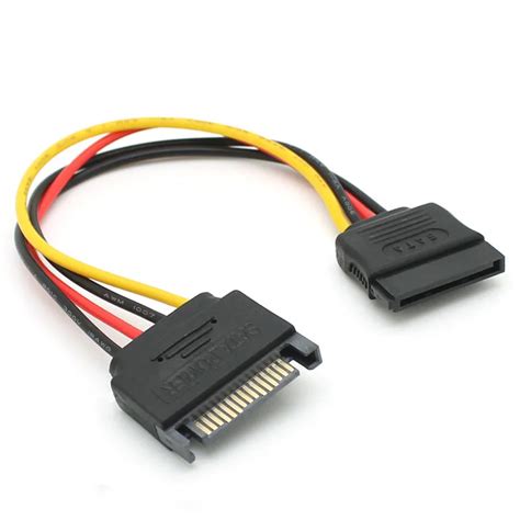 Aliexpress Com Buy 10pcs Lot 15Pin SATA Male To Female M F Adapter Extension Serial Port Power