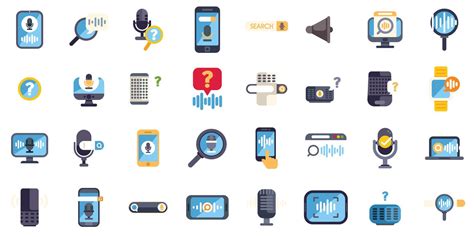 Voice Control Technology Presenting Sound Recognition System With Soundwave Sign In Flat Icons