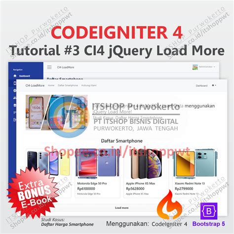 Jual Tutorial Pdf Codeigniter 4 Seri 3 Ci 4 Mysql Load Data Menggunakan