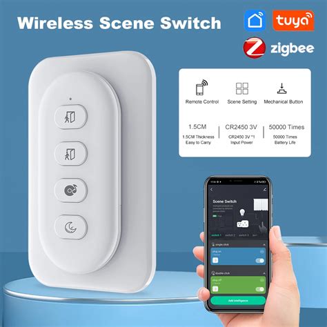 Tuya Zigbee Smart Scene Switch 4 Gang 12 Scene Wireless Push Button Sw Ezlo Property Empowered