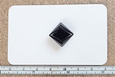 Square Black Glass Button