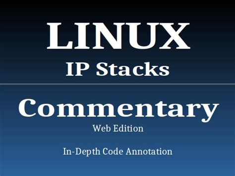 linux ip stacks commentary web edition r linuxadmin