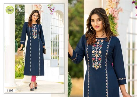 Hsn Vol 3 By Hsn Presents Straight Kurti Collection At Authorized