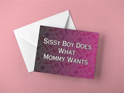 Femdom Sissy Maid Card For Mommy Domme And Sissy Boi Cross Dressing