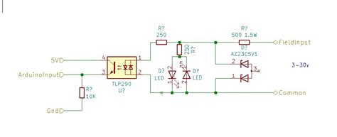 Opto Isolator Wide Range Input Sinking Sourcing To Arduino Electrical Engineering Stack
