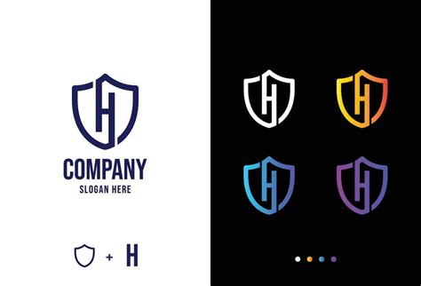 Letter H Logo Concept Secure H Logotype In Various Forms 32041919