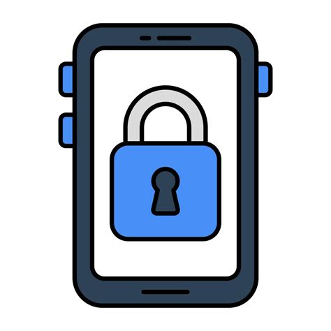 Conceptual Flat Design Icon Of Mobile Security 24168694 Vector Art At Vecteezy