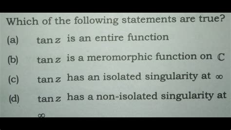 Solved Question Of Csir Net Dec 2018 Part C Complex Analysis