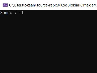 C String Metotlar Compare Kod Bloklar