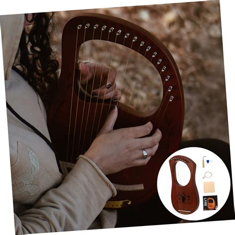 Totority 1 Set 7 Note Lyre Harp With Tuning Wrench Lyre Instrument Wood