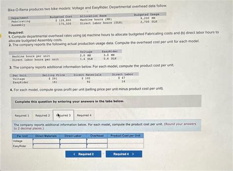 Solved Problem 17 4a Algo Using Departmental Overhead Rate