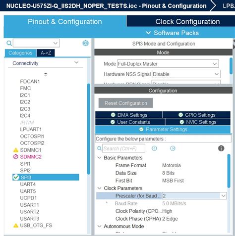 Problem With Spi Communication Nucleo U575zi Qs Stmicroelectronics Community