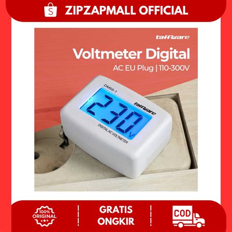 Jual Alat Pengukur Listrik Voltmeter Digital Ac Eu Plug 110 300v Alat