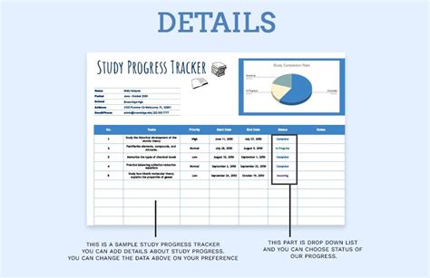 Study Progress Tracker Excel Template At David Ferreira Blog