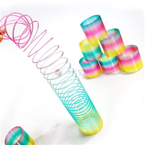 레인보우 미니 칼라링 스프링 장난감 무지개링 색상랜덤 1개 기타보드게임 쿠팡