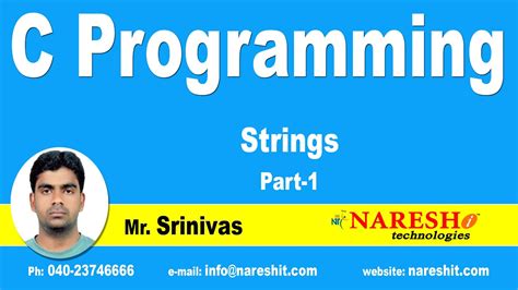 strings in c programming part 1 c language tutorial educational guru