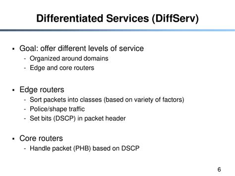 CS 268 Lecture 12 QoS DiffServ And IntServ More Why Than What