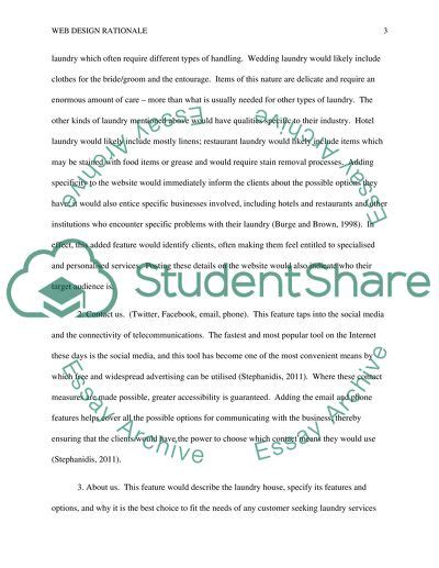 Web Design Rationale Essay Example Topics And Well Written Essays