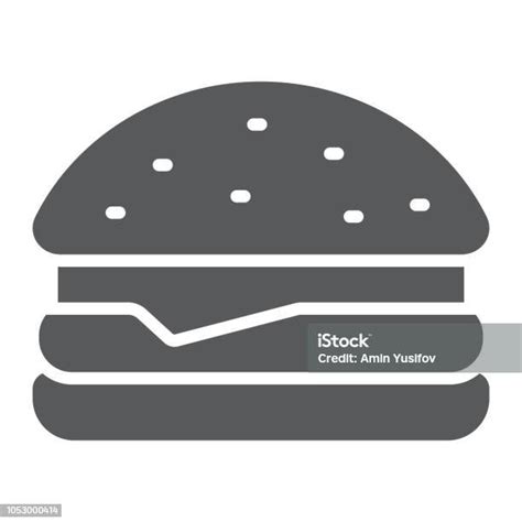 漢堡包雕文圖示 食品和麵包店 速食標誌 向量圖形 在白色背景上的固體圖案向量圖形及更多10號圖片 10號 三文治 不健康飲食 Istock
