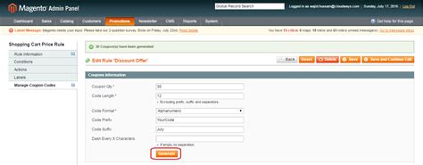 How To Create Coupon Code In Magento Store