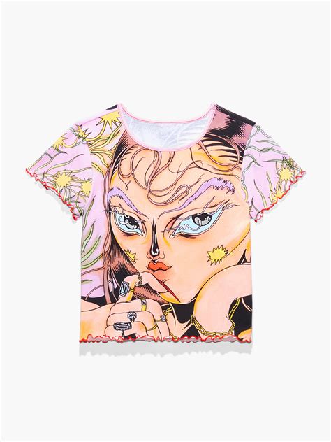 Savage X Alice Bloomfield Sleep Baby Tee In Multi Pink SAVAGE X FENTY