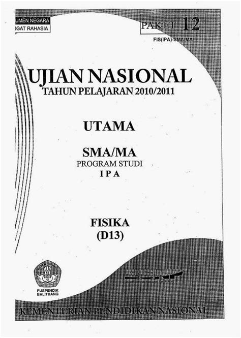 Soal Un Fisika 2012 Dan Pembahasan Materi Belajar Online