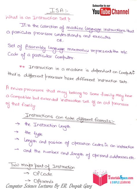 What Is Instruction Set Architecture In Computer Architecture And Organization